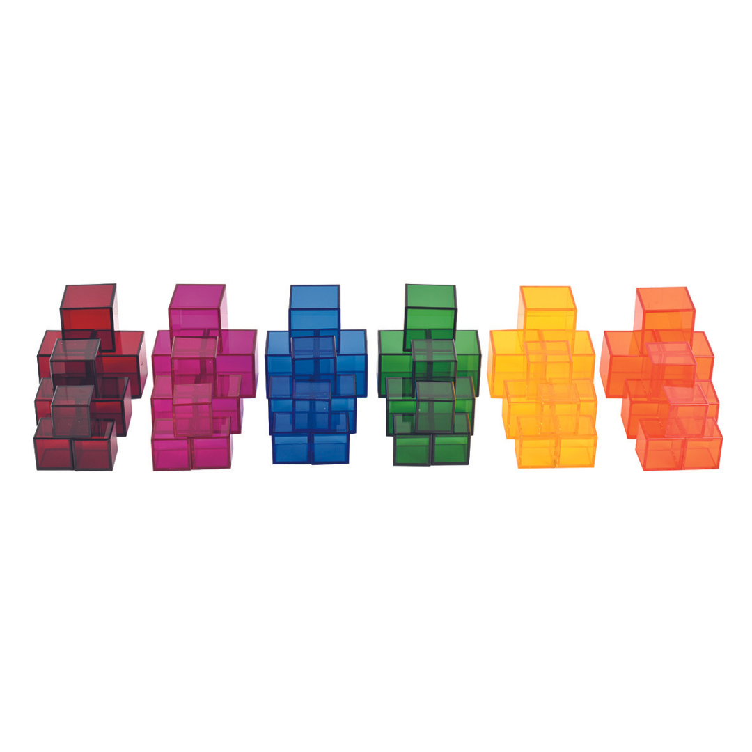 Transparent cubes in various sizes, 54 pieces – MyPauze